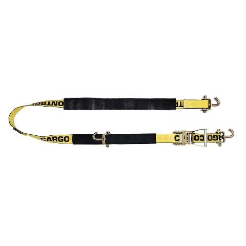2" x10' Wheel Strap with Medium Wide Ratchet, Grip Strip, and